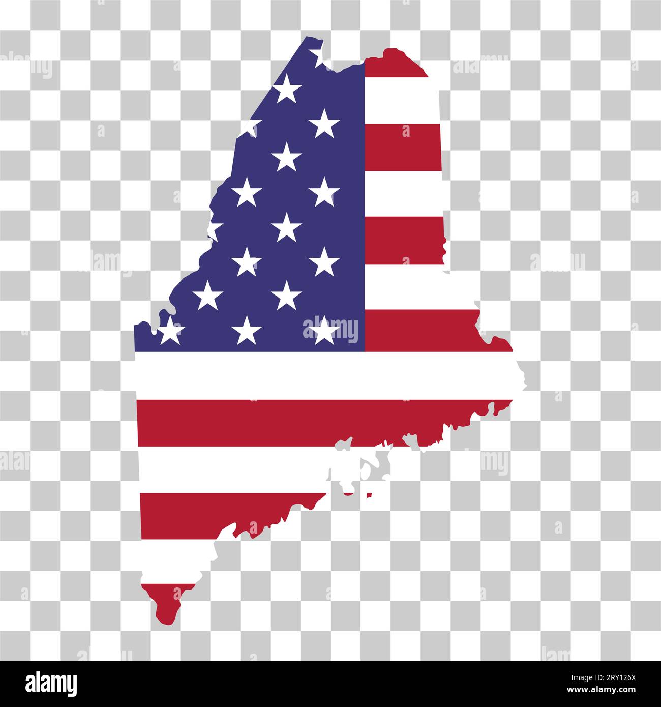 Maine map shape, united states of america. Flat concept icon symbol ...