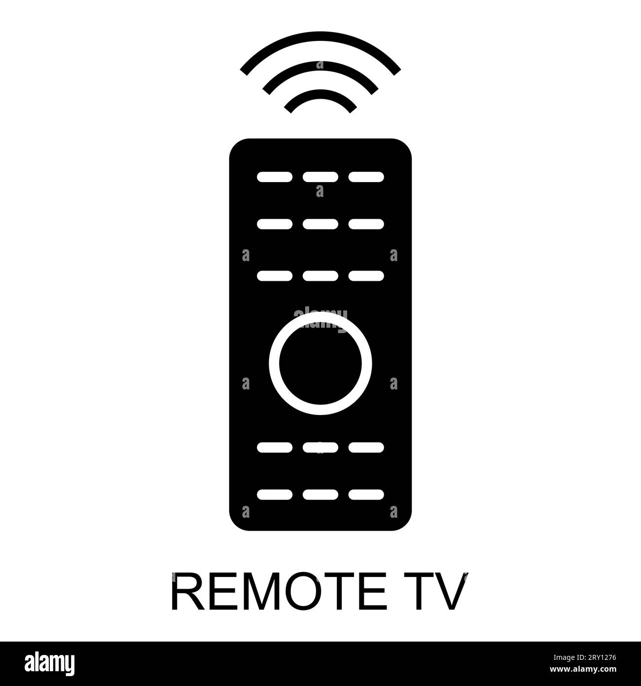 Remote tv device icon, control technology media television sign, web ...
