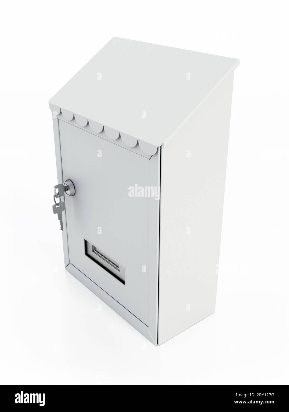 Mailbox isolated on white background. 3D illustration Stock Photo - Alamy