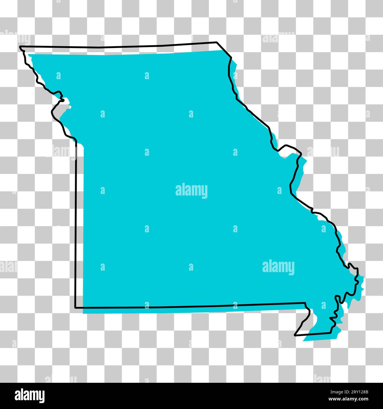 Missouri map cut hi-res stock photography and images - Alamy