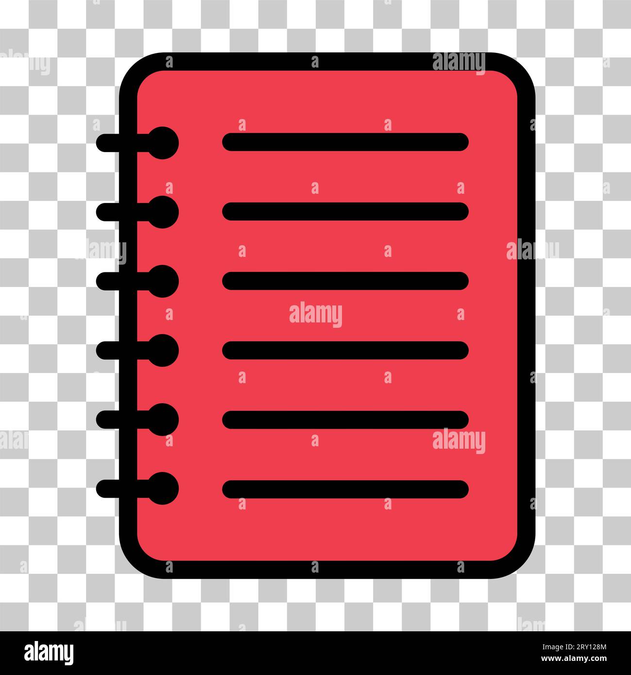 Spiral notebook icon, paper blank page symbol, note web flat vector ...