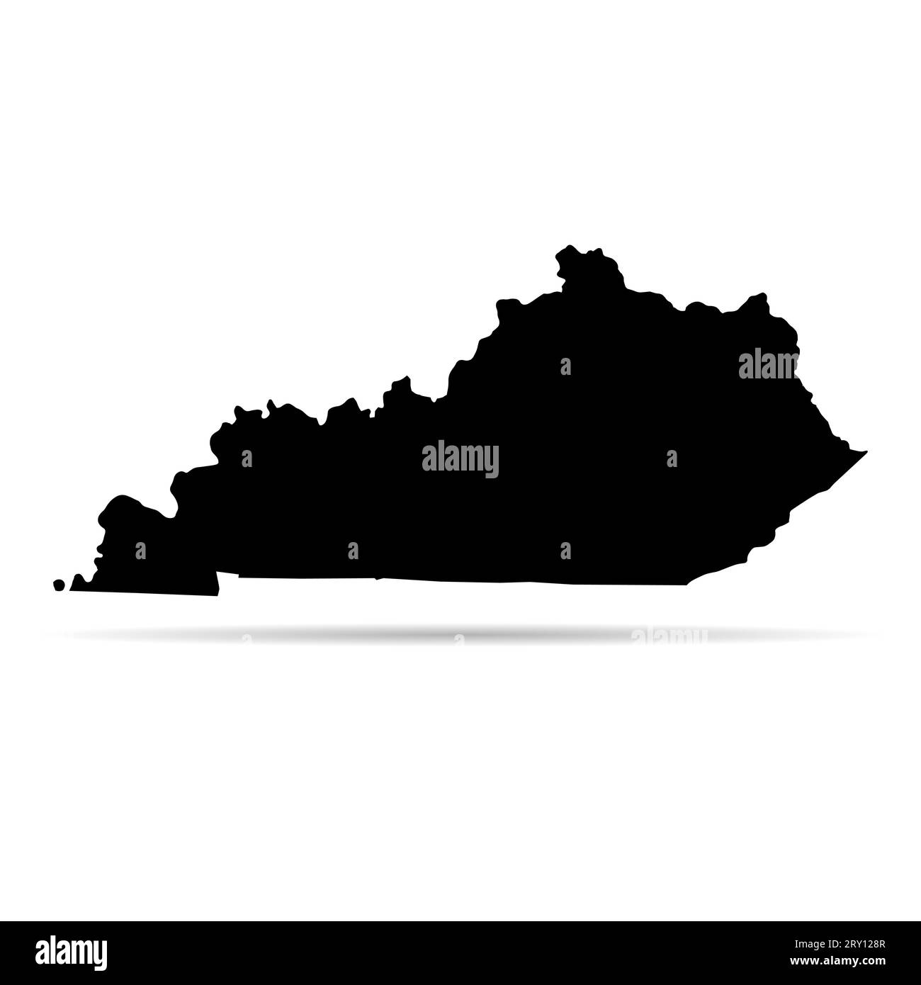 Kentucky map shape, united states of america. Flat concept icon symbol ...