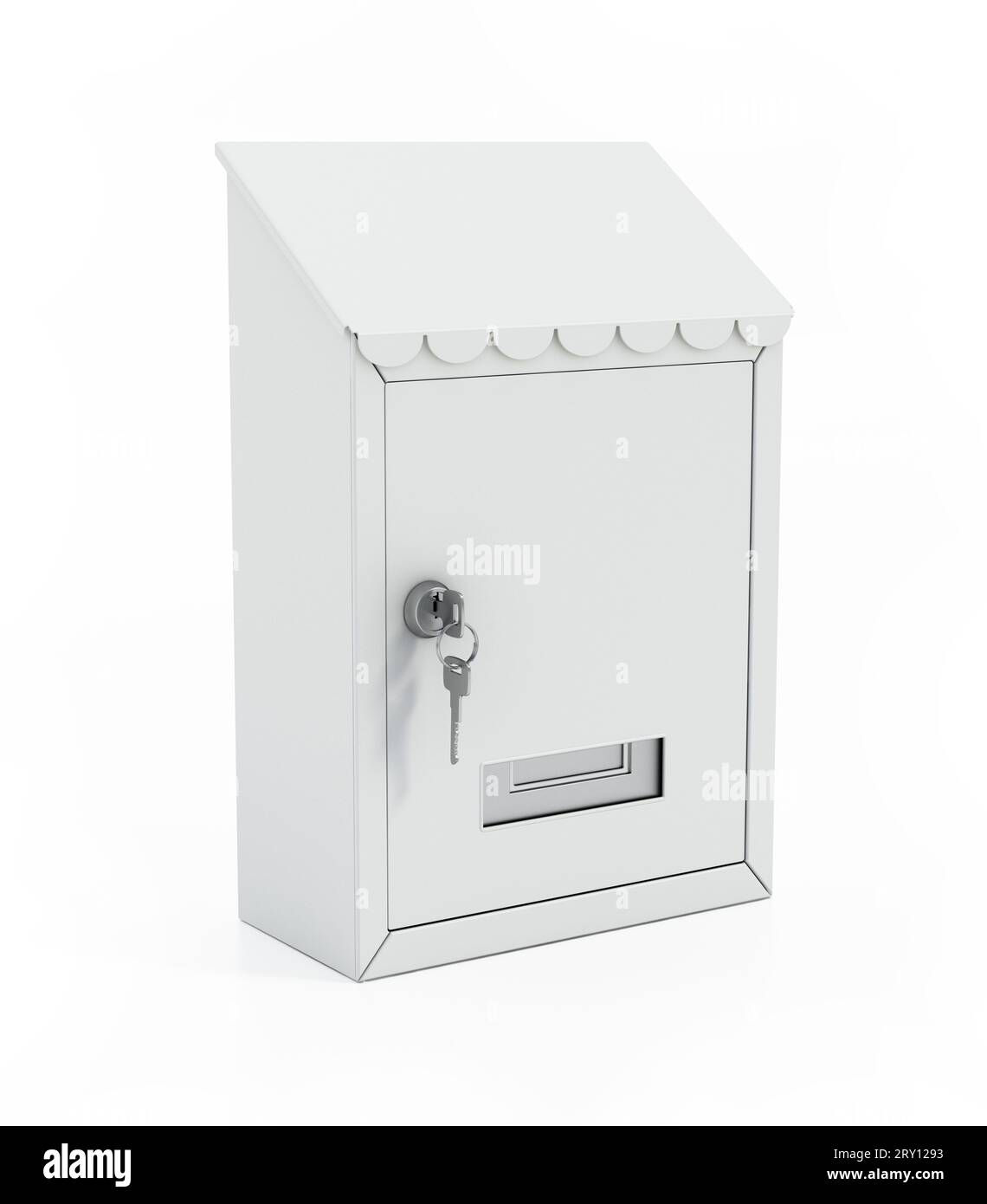 Mailbox isolated on white background. 3D illustration Stock Photo - Alamy