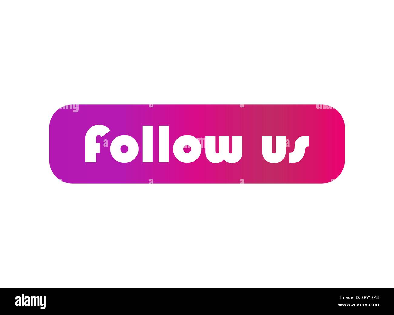 Follow us graphic concept symbol, speech button web label, vector ...