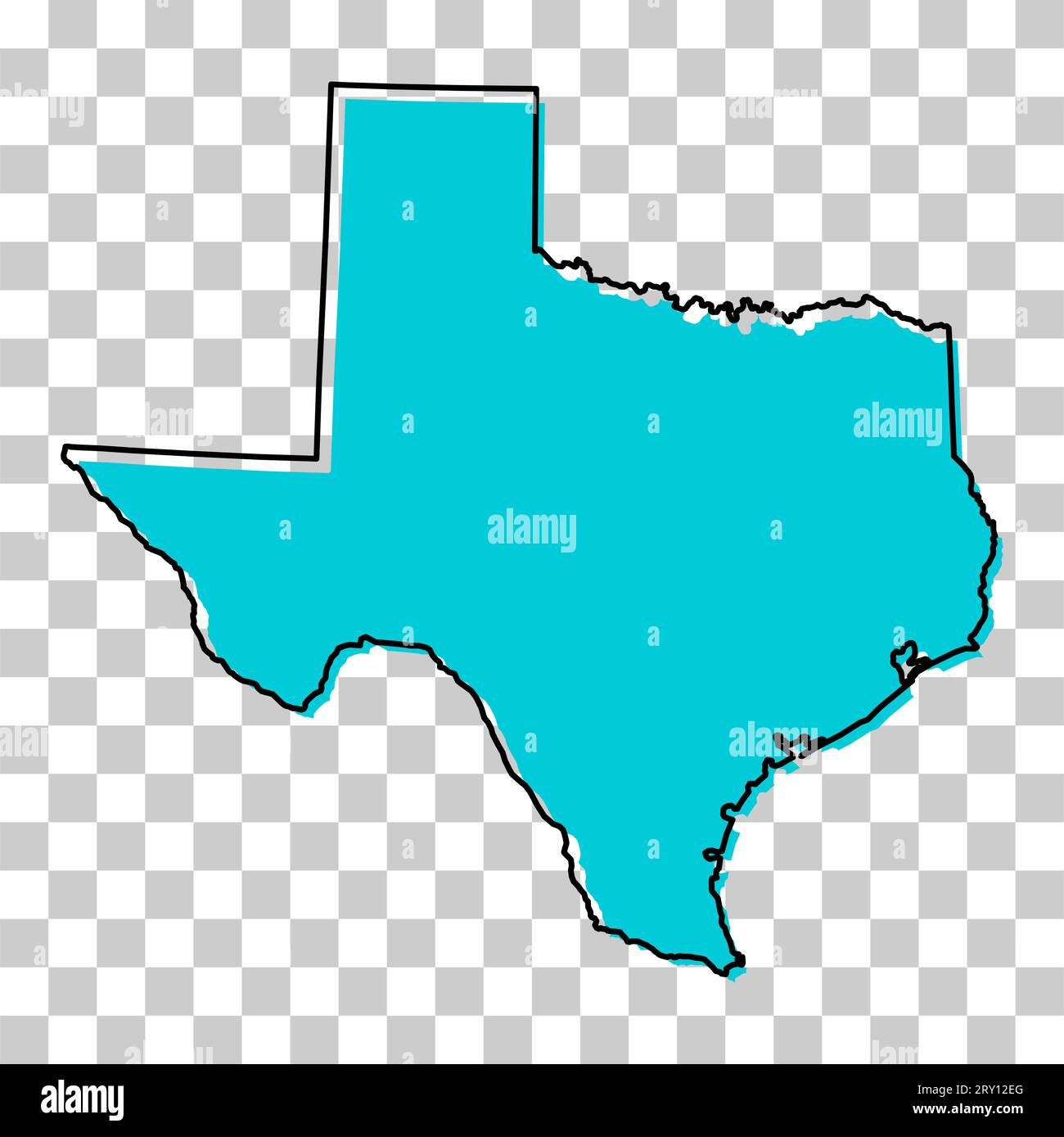 Texas map shape, united states of america. Flat concept icon symbol ...