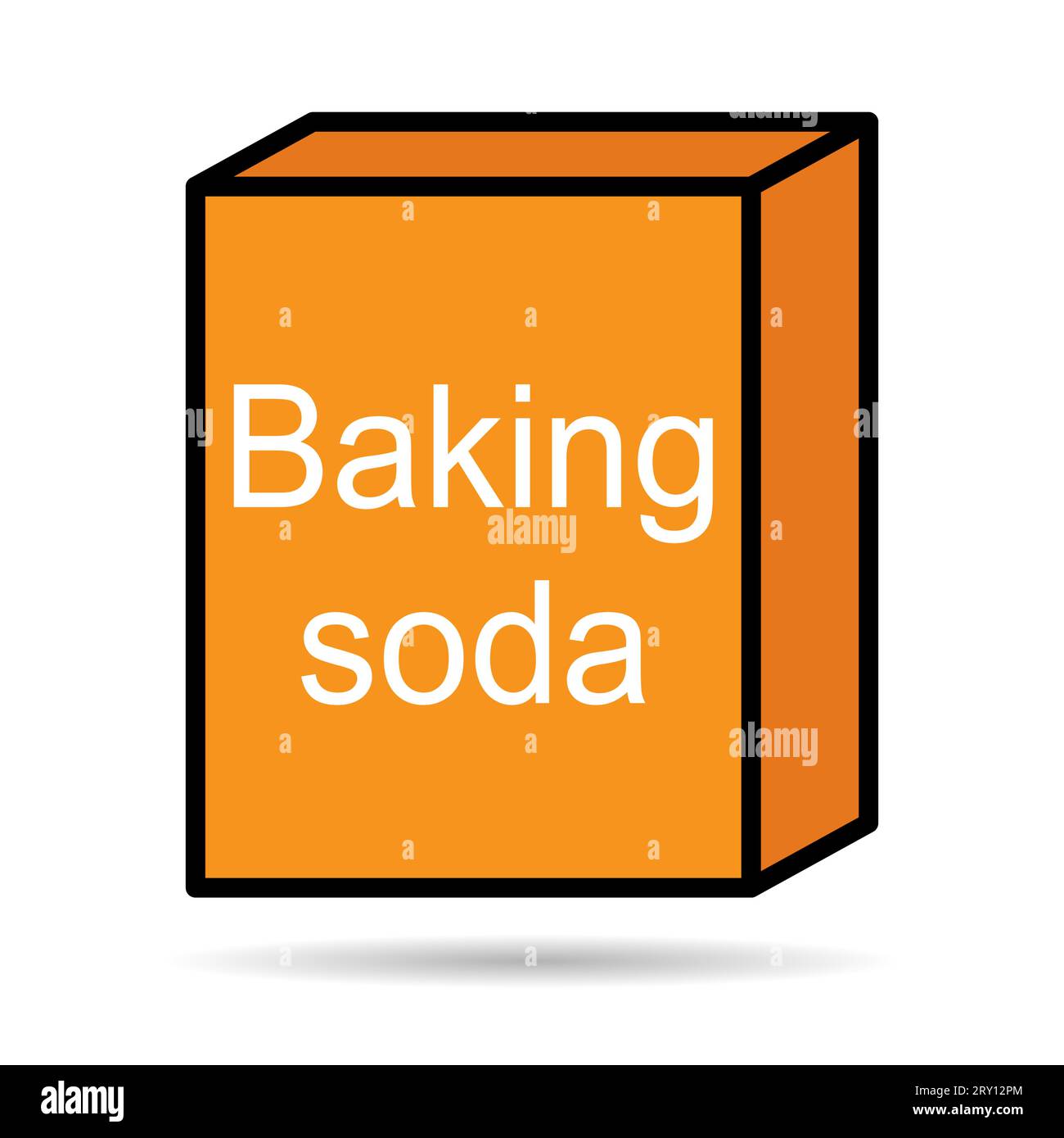 Baking soda ingredient icon shadow, cook food design symbol, bakery ...