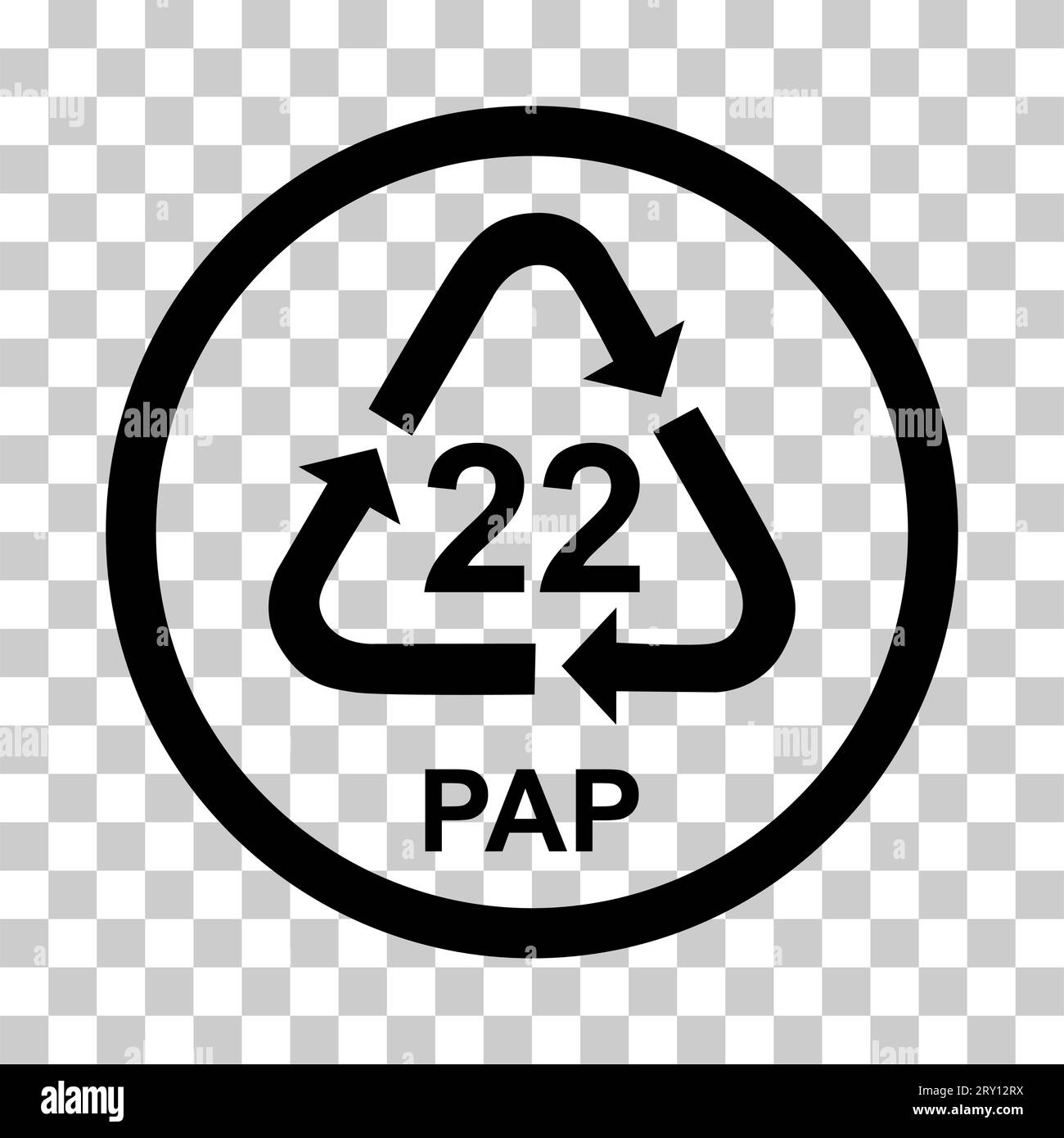 Paper symbol, ecology recycling sign isolated on white background ...