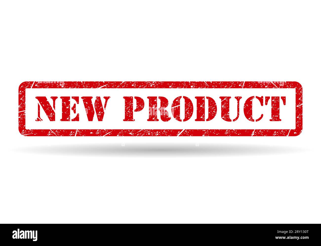 New product stamp symbol shadow, label sticker sign button, text banner ...