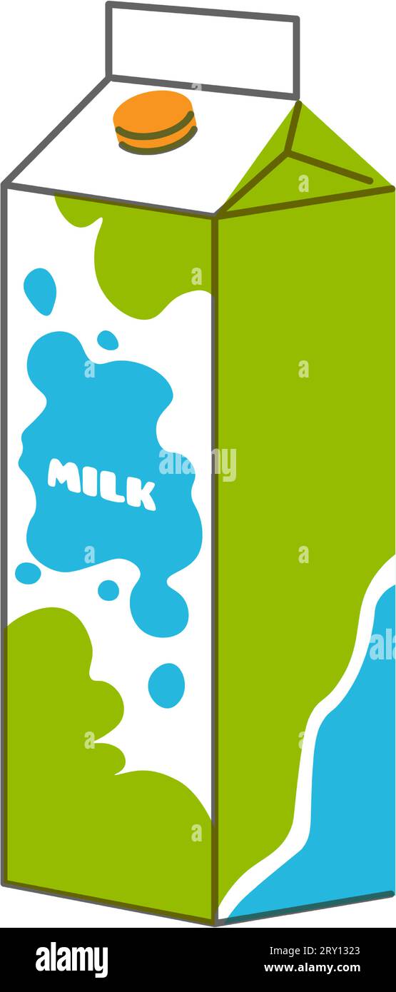 Packet of milk, organic natural product from farm Stock Vector Image ...