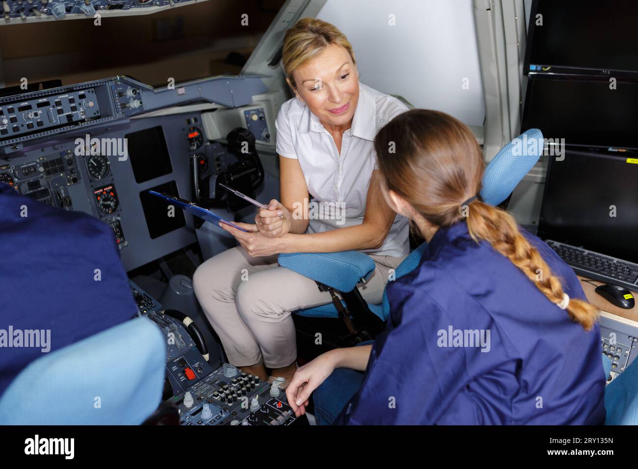 young woman training to become a pilot Stock Photo - Alamy