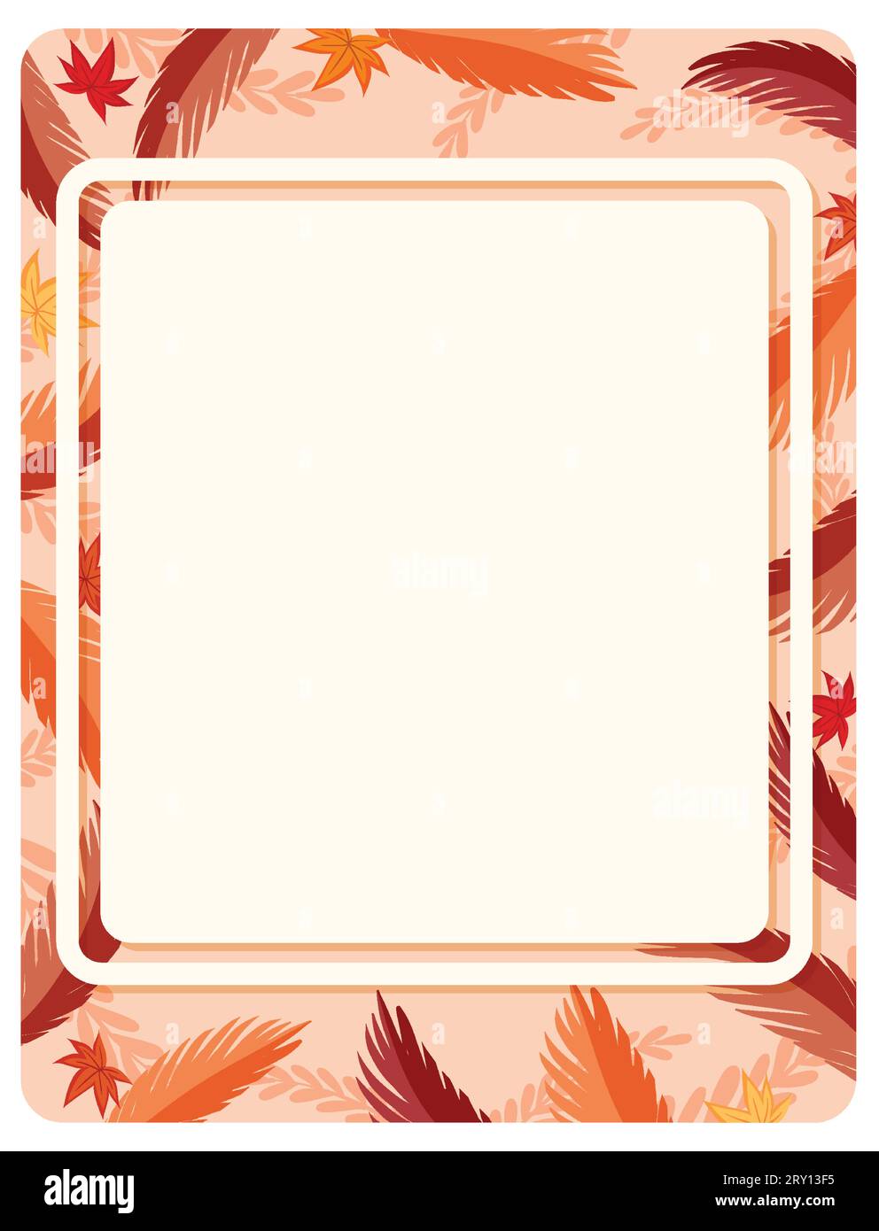 A vector cartoon illustration of an A-frame border template background ...