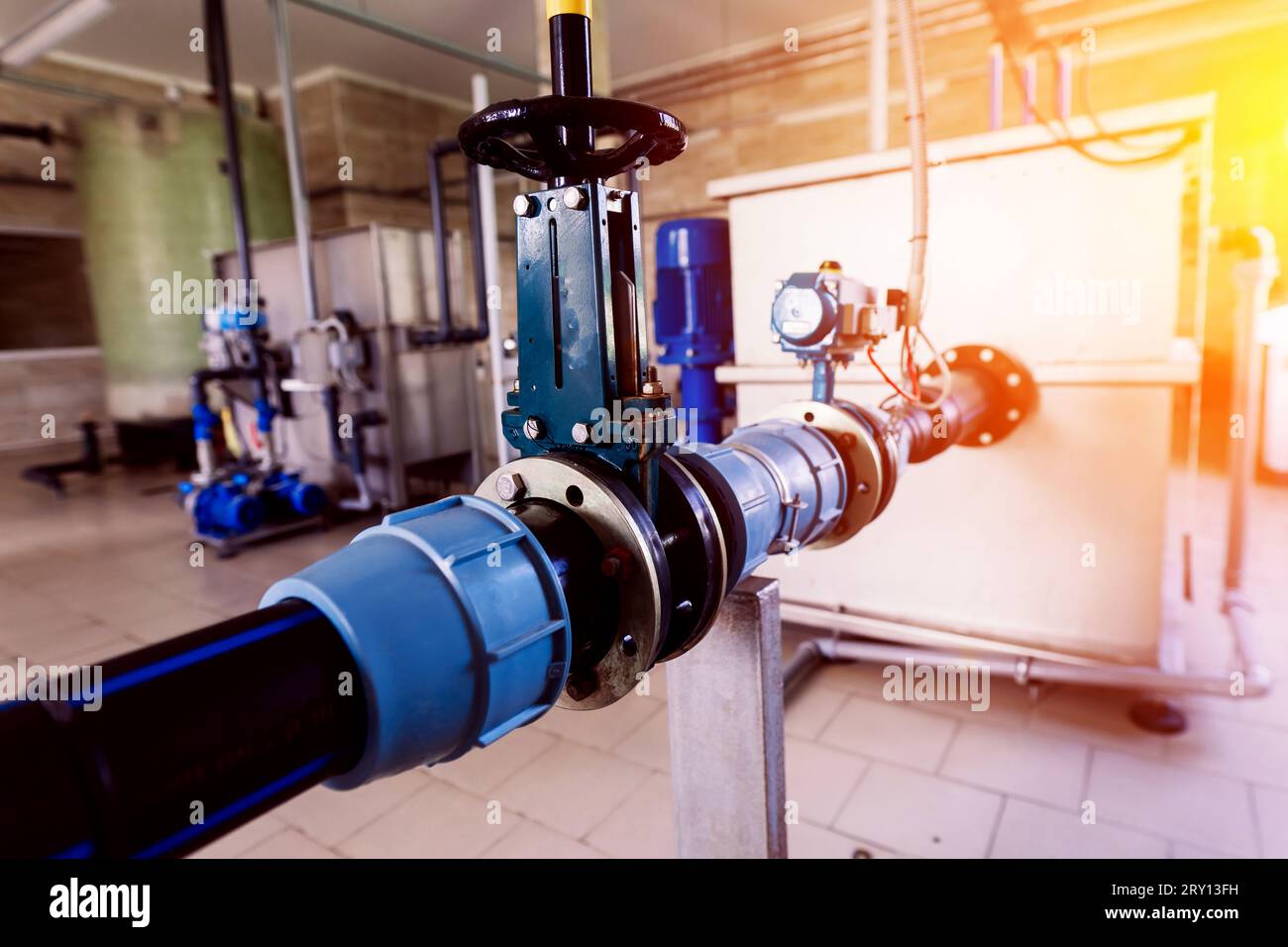 Boiler station, boiler room. Engine room, technical equipment Stock ...