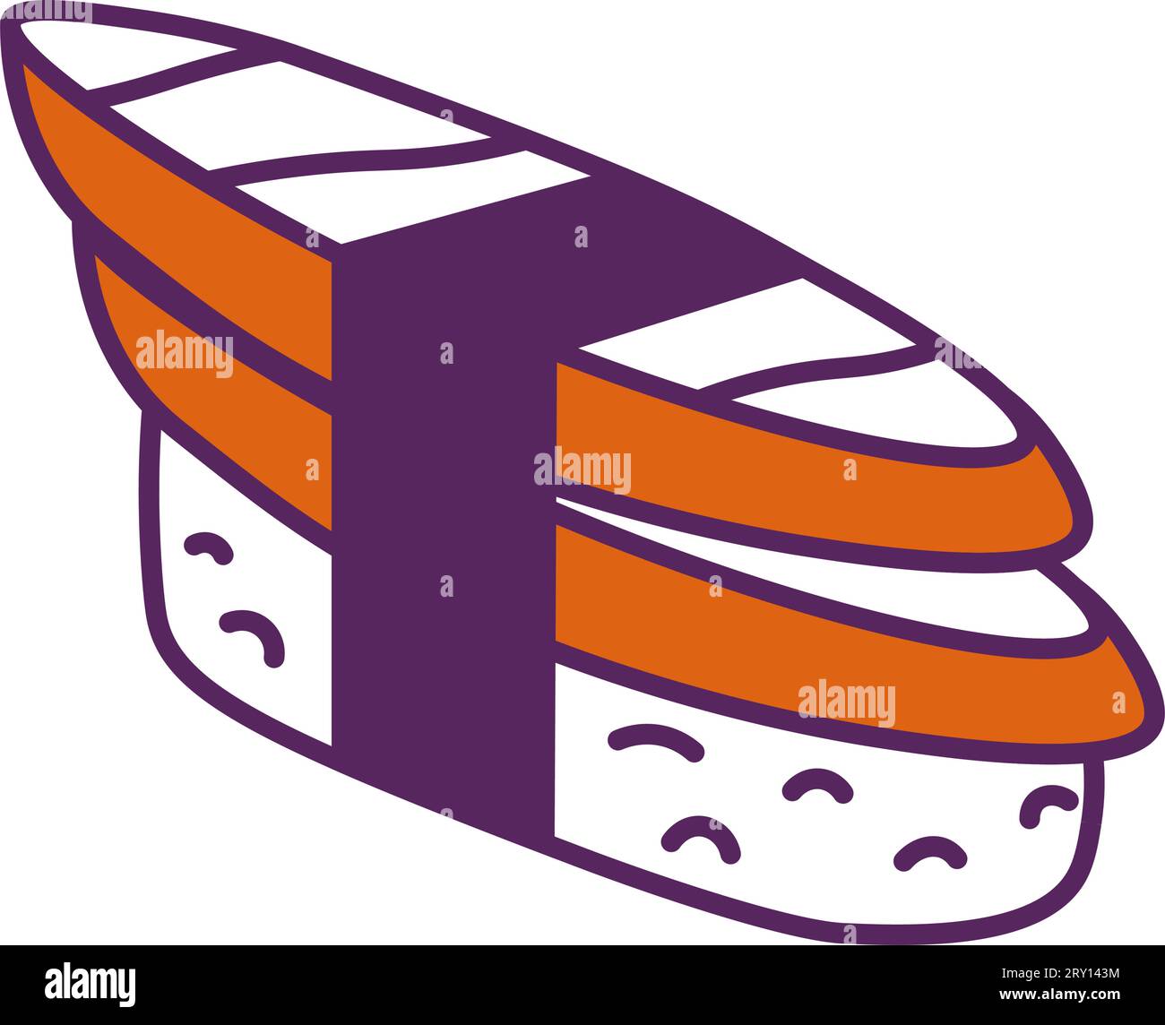 Unagi sushi isolated Stock Vector Images - Alamy