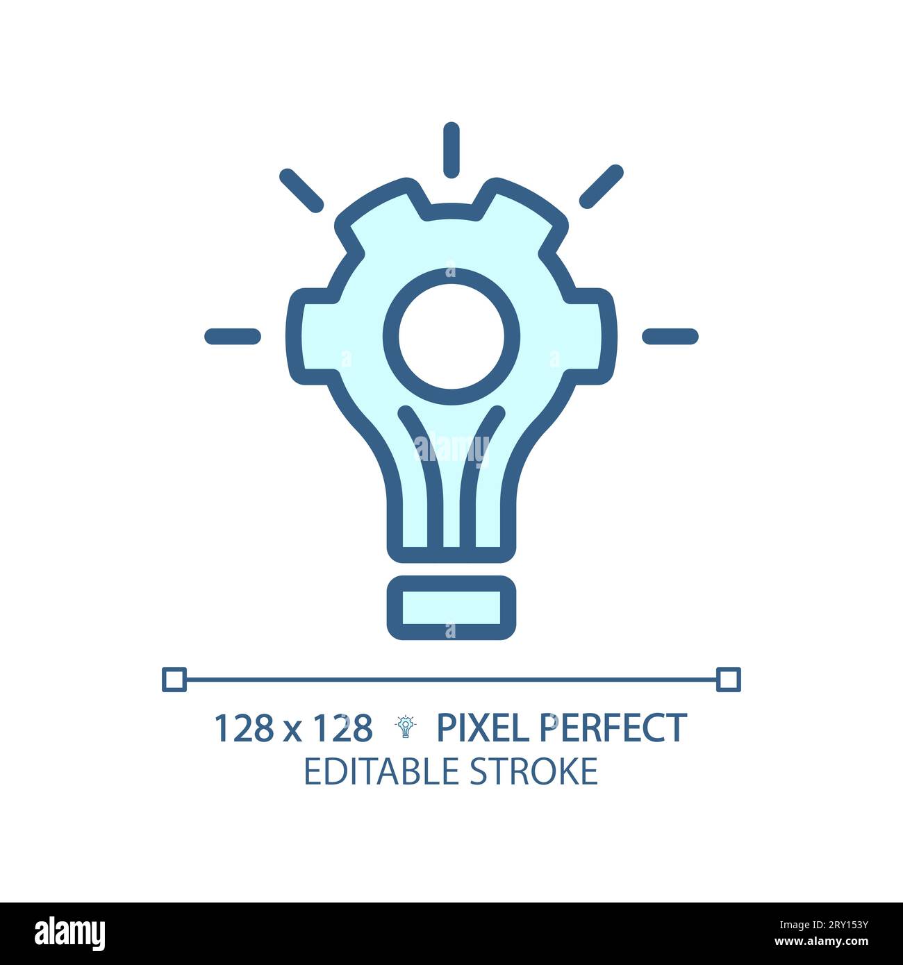 2D customizable thin linear blue problem solving icon Stock Vector Image & Art - Alamy