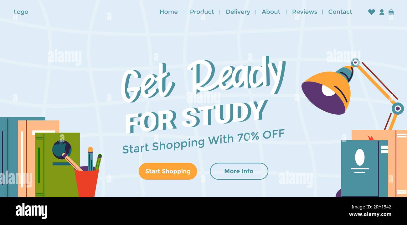 Get ready for study, start shopping today, vector Stock Vector Image ...