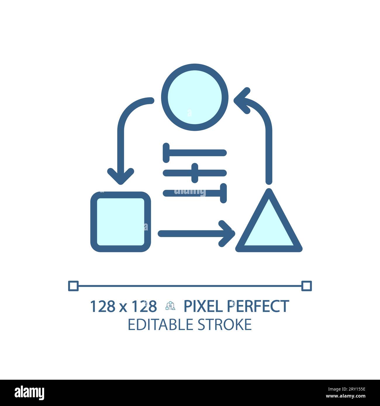 2D customizable thin linear blue adaptability icon Stock Vector Image & Art - Alamy