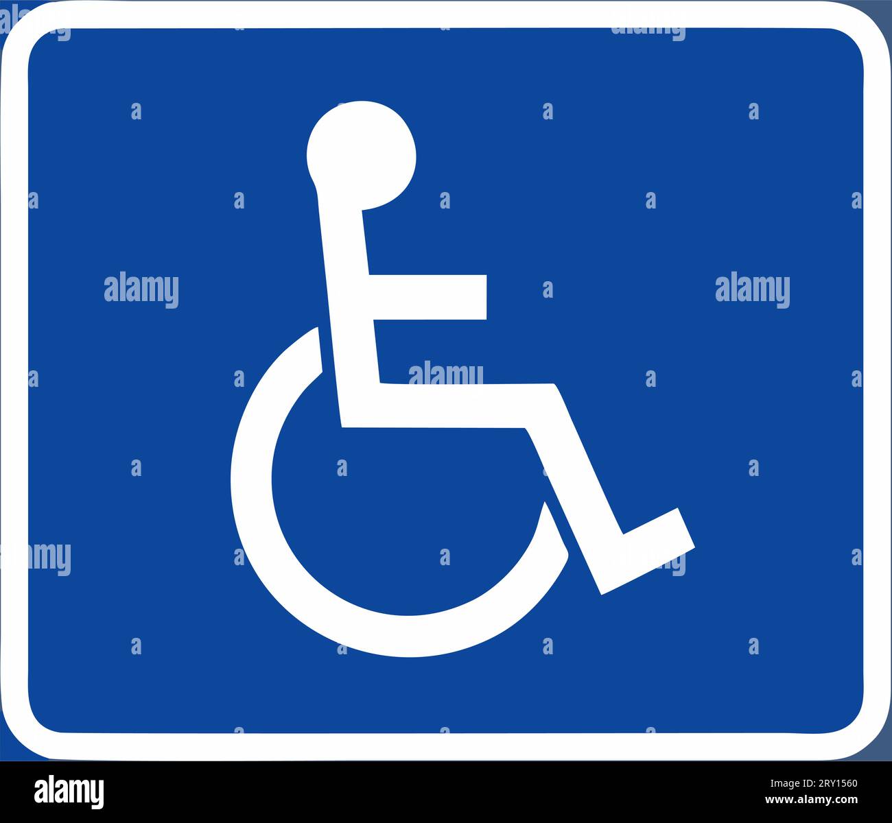Symbol plate for specified vehicle or road user category (handicapped ...
