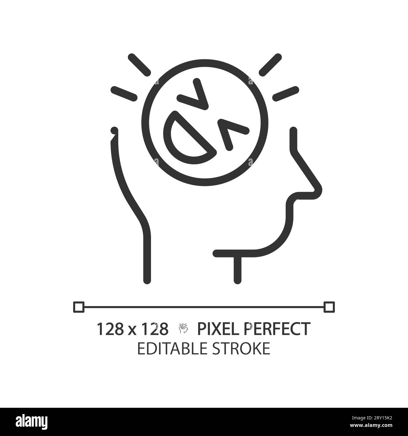 2D customizable thin linear black sense of humor icon Stock Vector ...