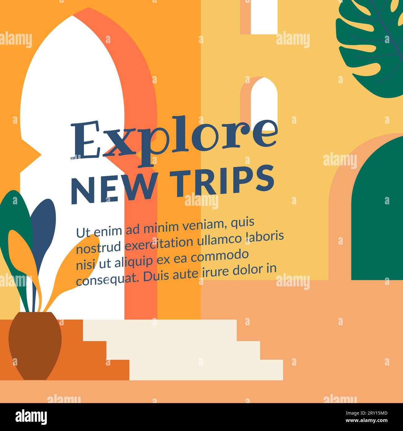 Explore new trips destinations and vacation option Stock Vector Image ...