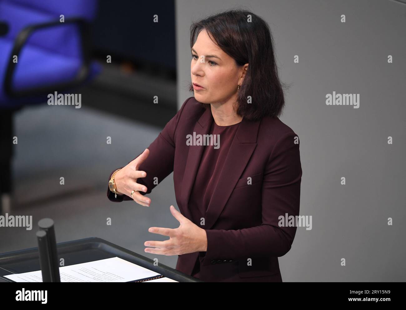 28 September 2023, Berlin: Annalena Baerbock (Bündnis 90/Die Grünen ...