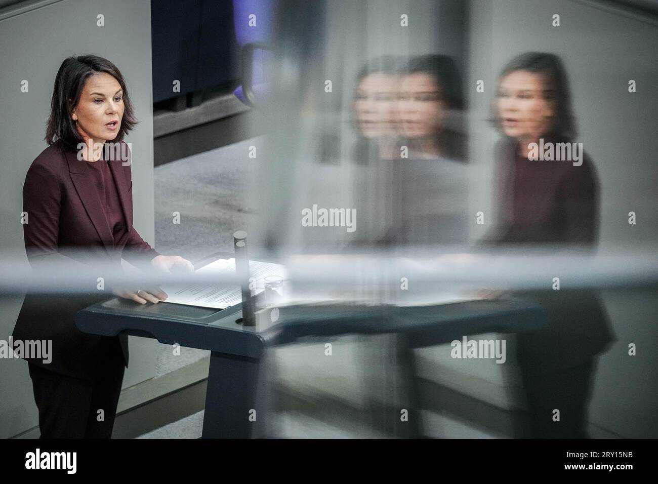 28 September 2023, Berlin: Annalena Baerbock (Bündnis 90/Die Grünen ...