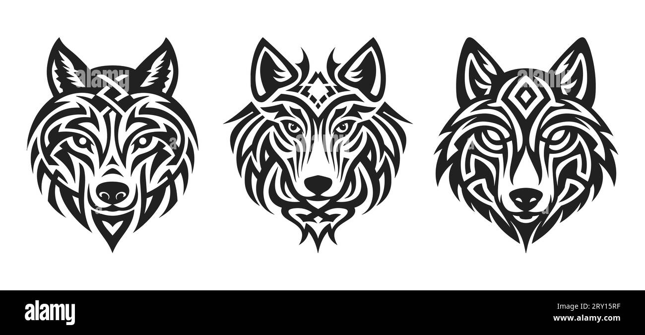 Celtic Wolf Head Tattoo