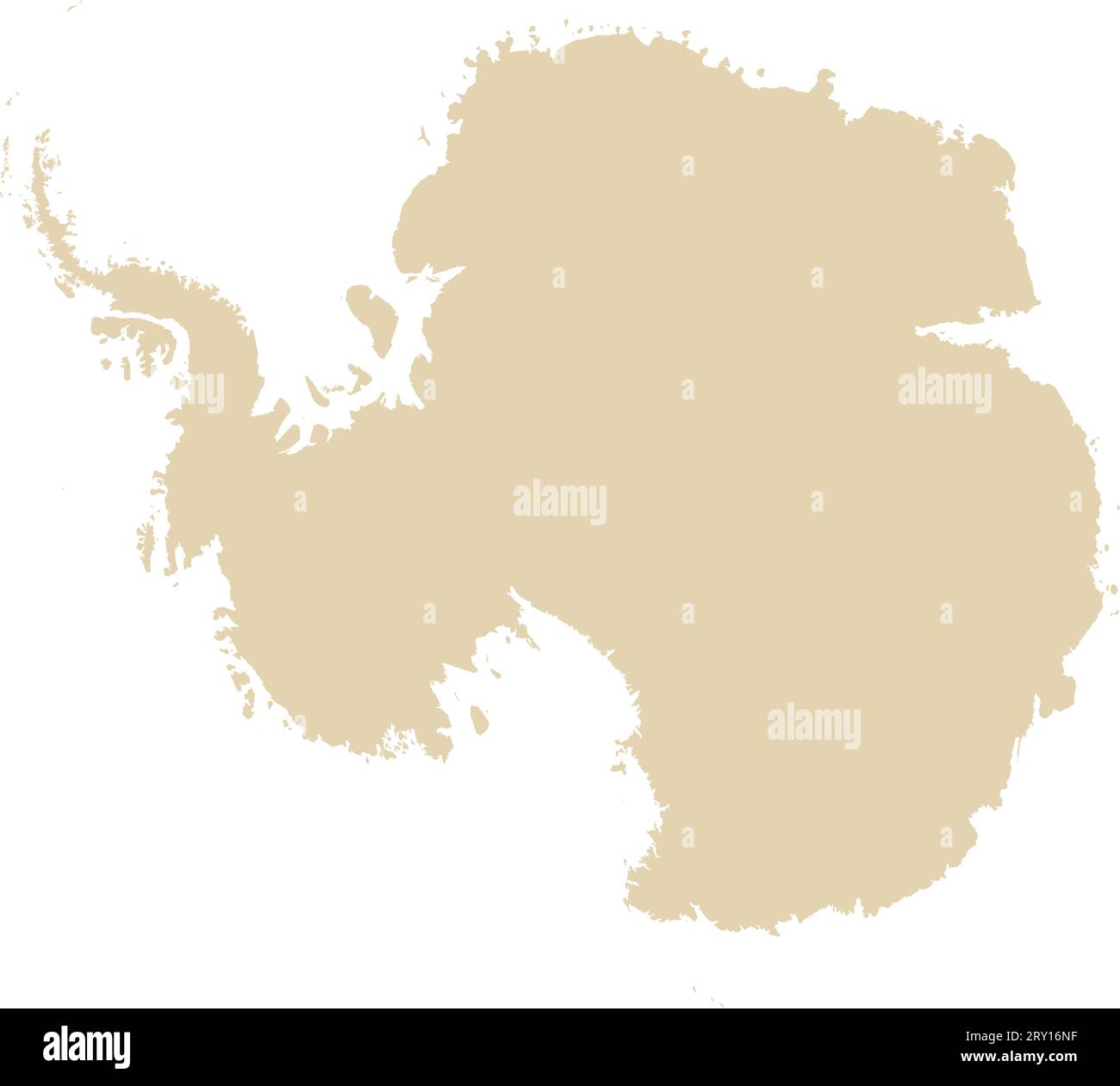 BEIGE CMYK color map of ANTARCTICA (SOUTH POLE Stock Vector Image & Art ...