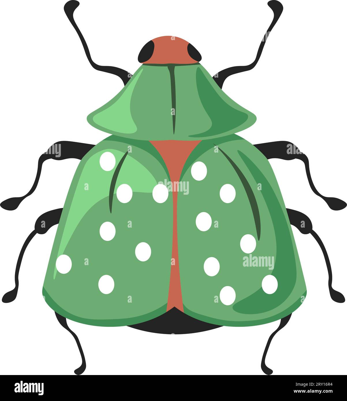 Bug or beetle with green body and dots pattern Stock Vector Image & Art ...
