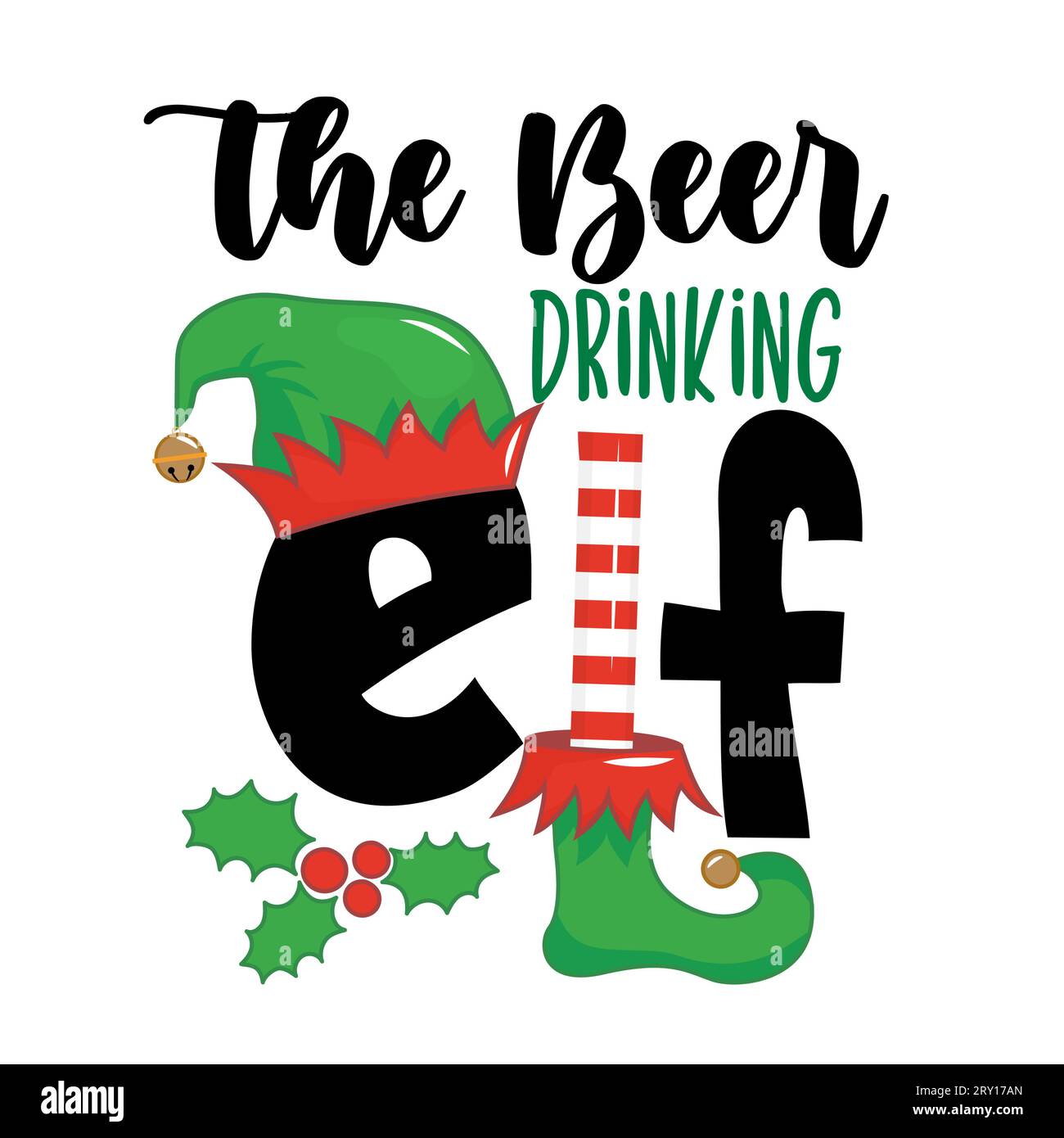 The beer drinking elf - phrase for Christmas clothes or ugly sweaters ...