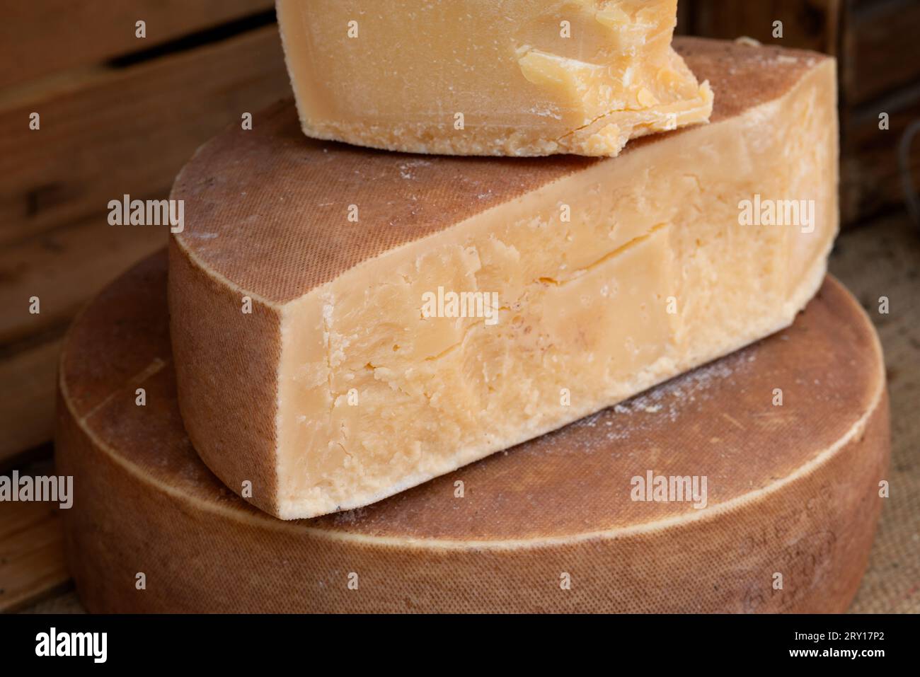 Italy, Veneto, Market, Monte Mezzano Stravecchio Cheese Stock Photo - Alamy