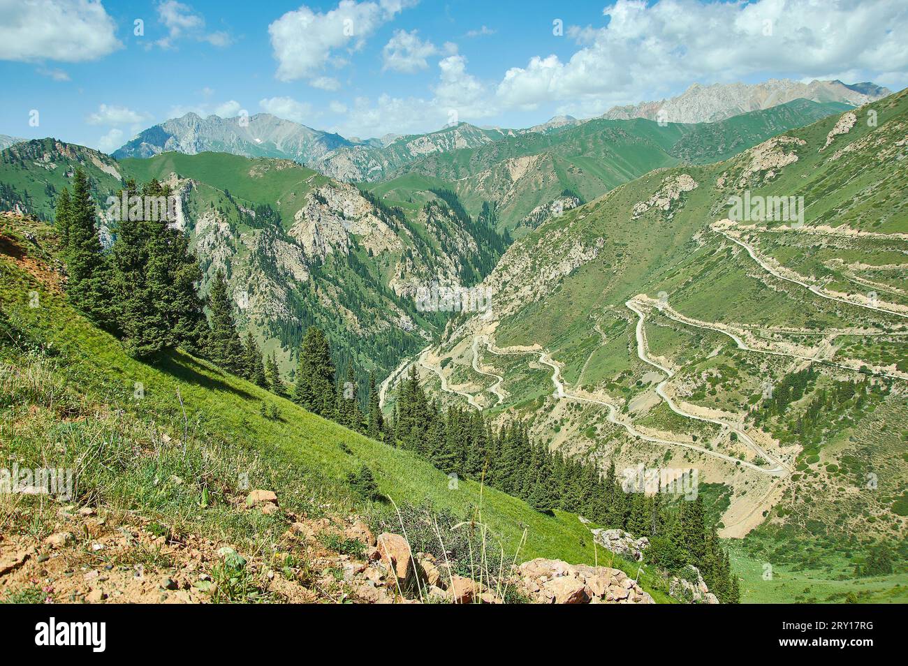 Moldo-Ashuu pass district of Son-Kul Region in western Kyrgyzstan Stock ...