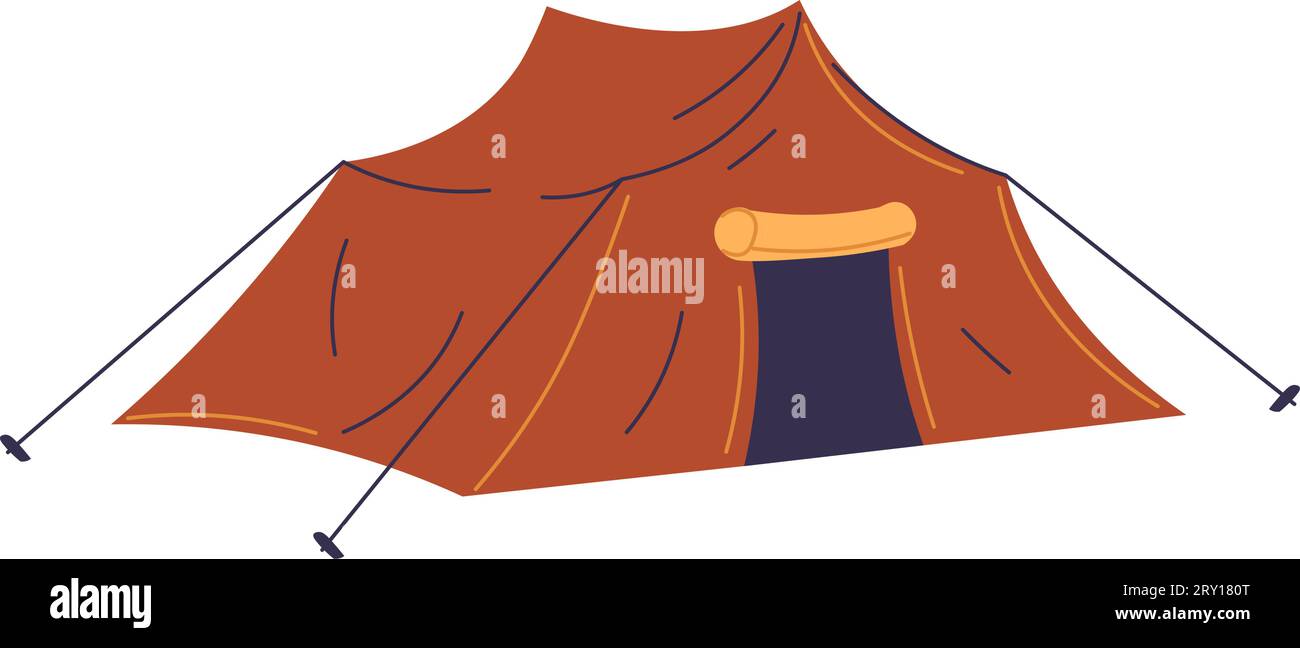 Large tent for sleeping overnight, camping site Stock Vector Image ...