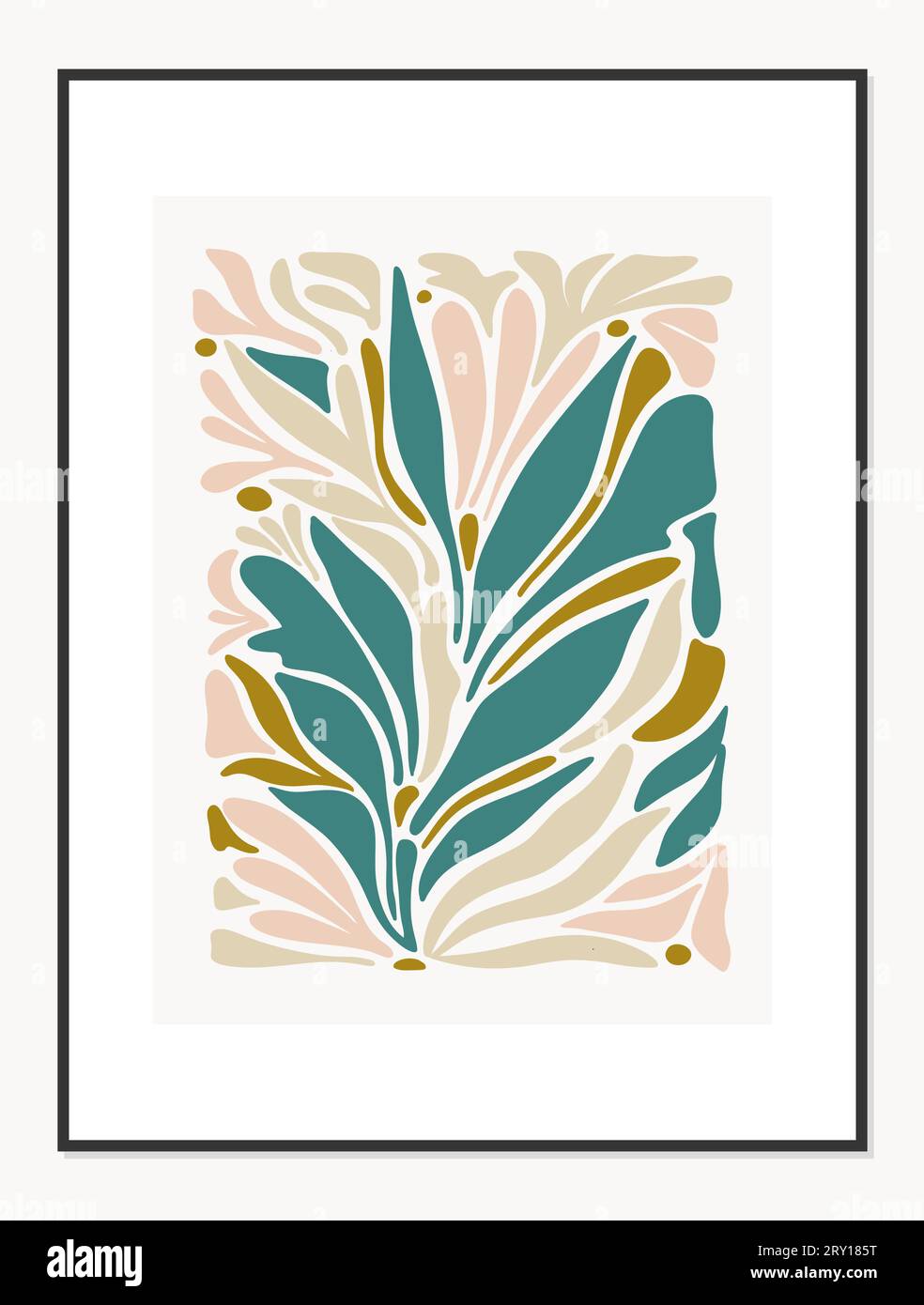 Flower poster. Abstract floral vector illustration. Flower market ...