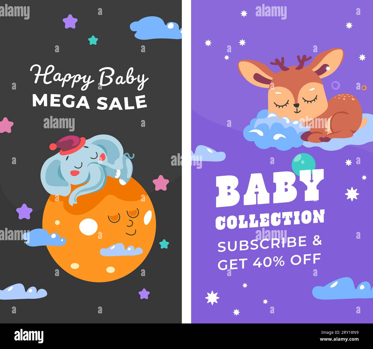 Happy baby mega sale, children collection shop Stock Vector Image & Art ...