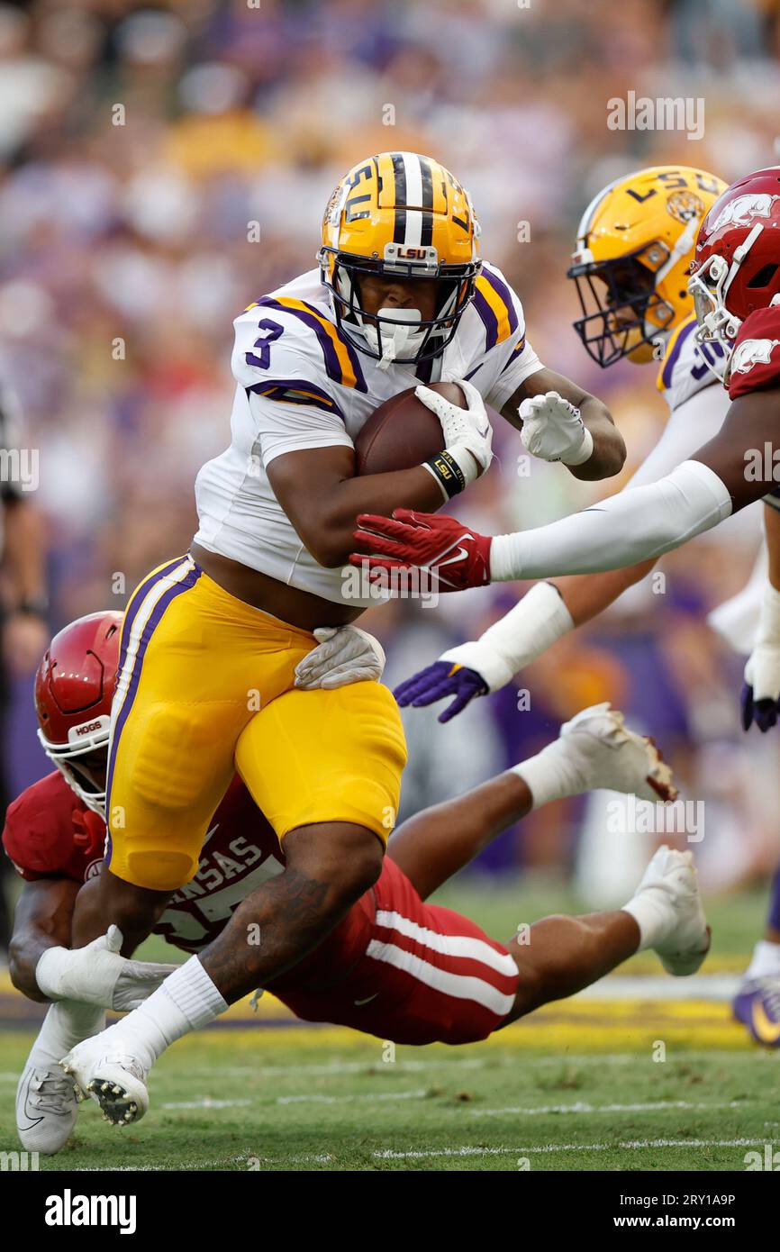 LSU running back Logan Diggs (3) carries the ball during an NCAA ...