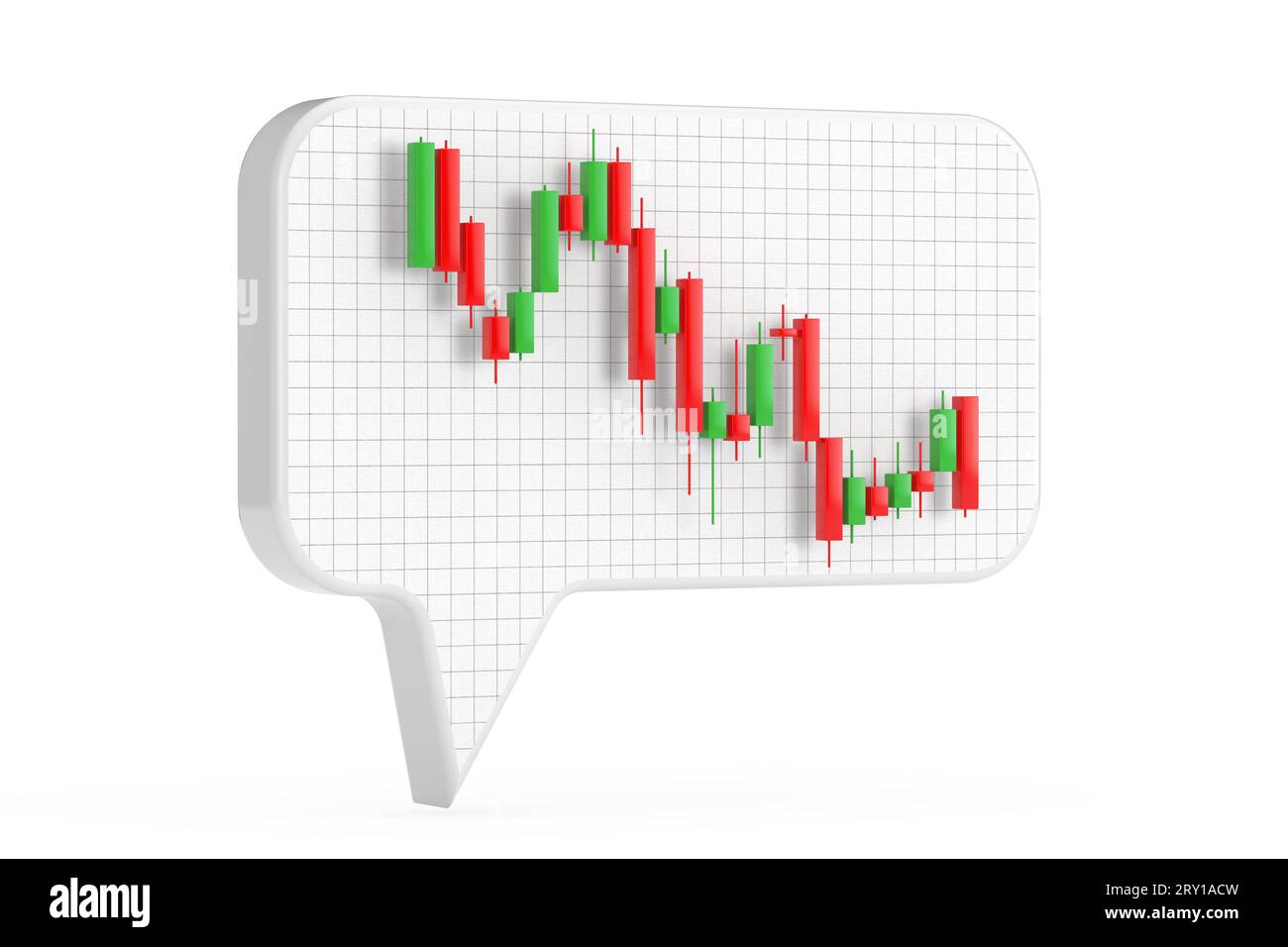 Speech or Idea Bubbles with Green and Red Trading Financial ...
