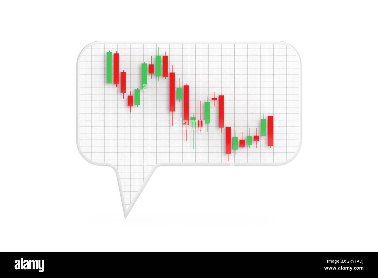 Speech or Idea Bubbles with Green and Red Trading Financial ...
