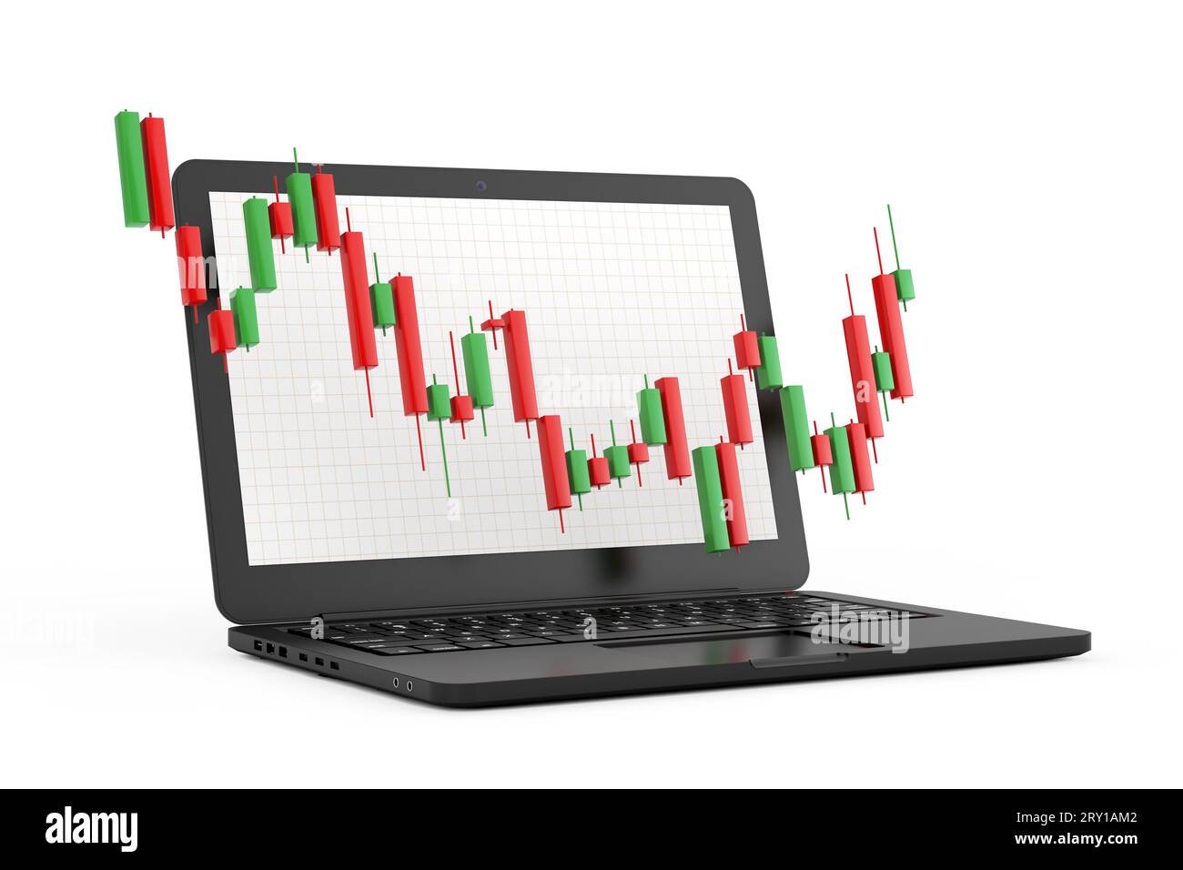 Green and Red Trading Financial Candlesticks Pattern Chart in Front of ...