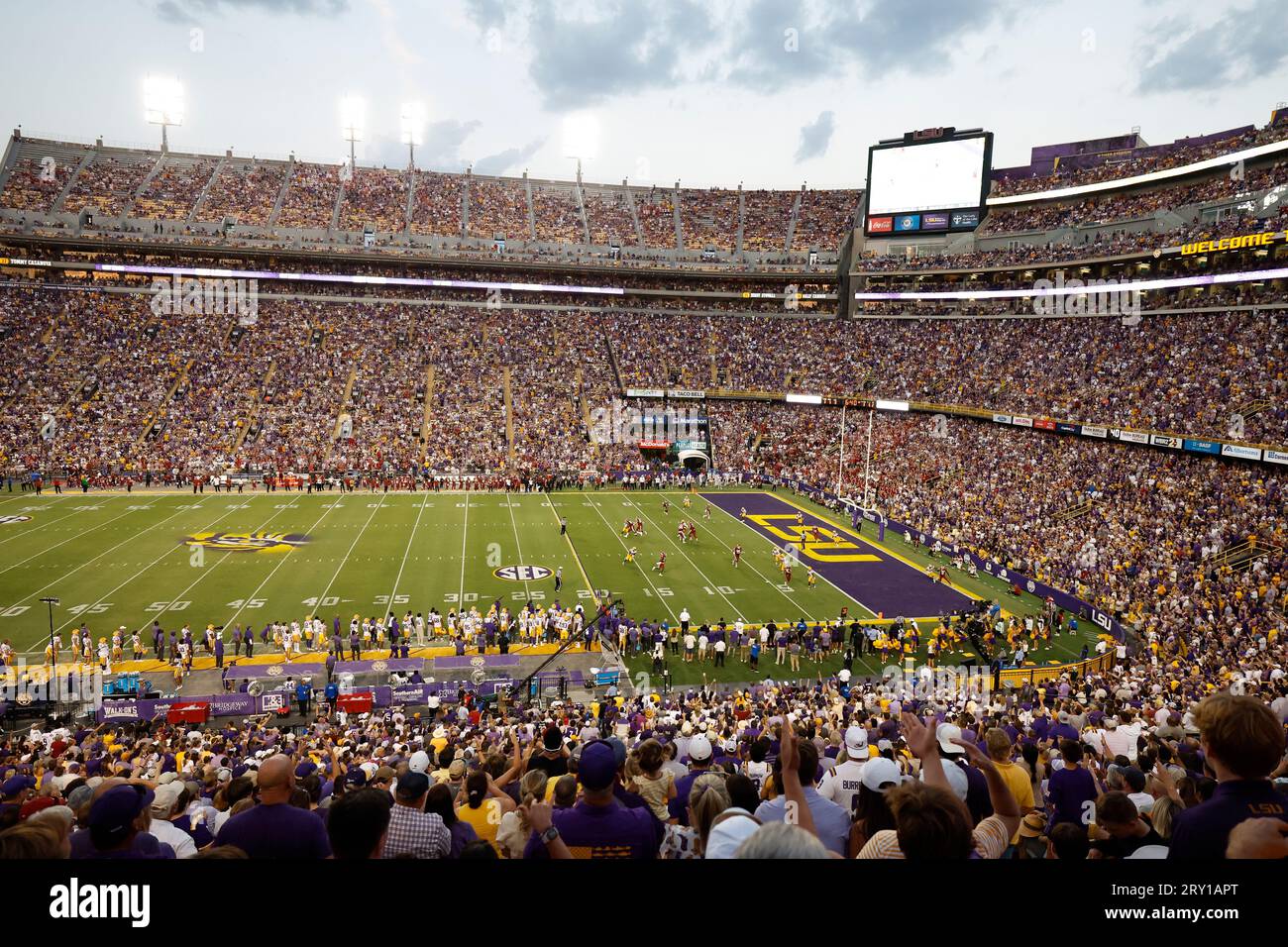 LSU's Tiger Stadium in a general "GV" end zone view from the upper ...