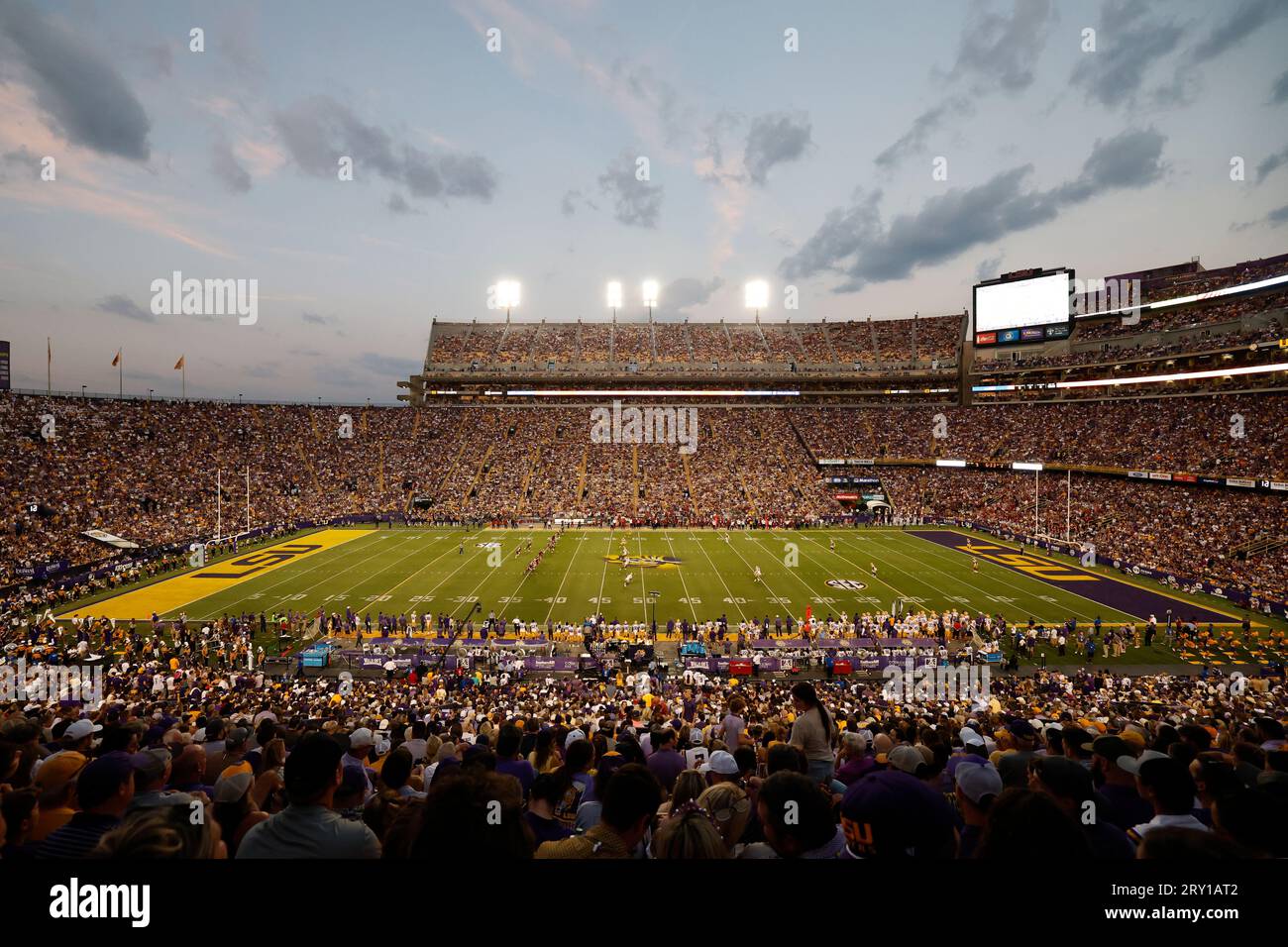 LSU's Tiger Stadium in a general "GV" midfield view from the upper ...