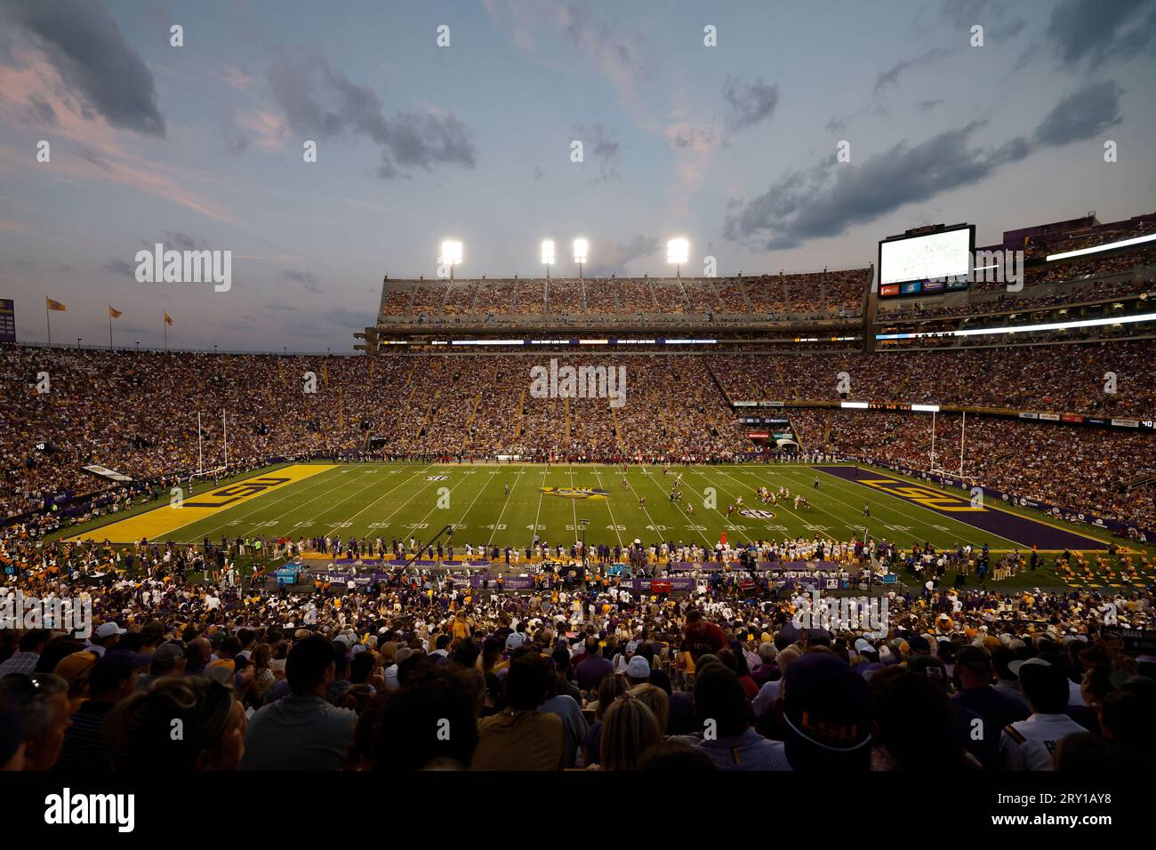 LSU's Tiger Stadium in a general "GV" midfield view from the upper ...
