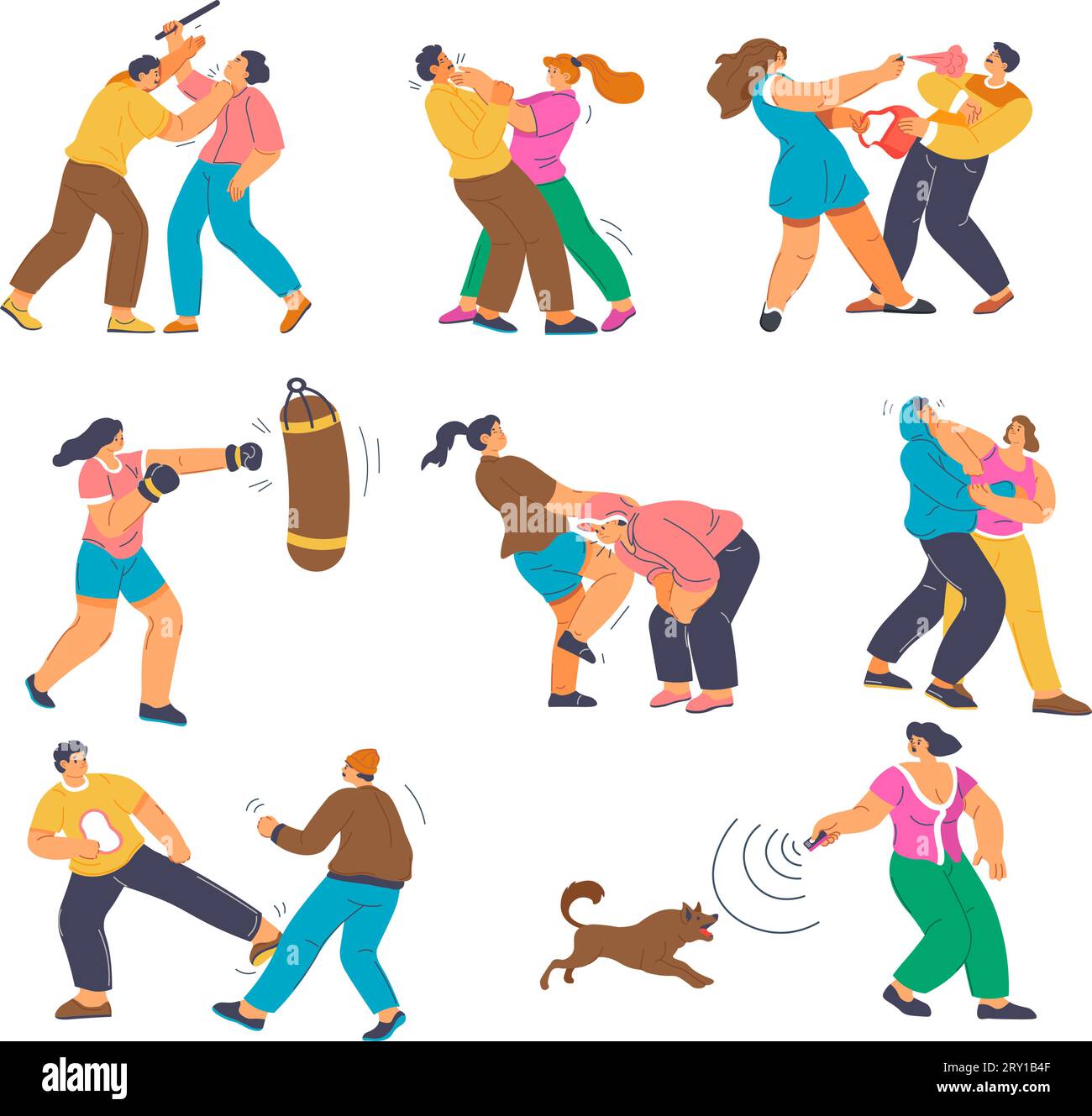 Self defense classes and lessons Cut Out Stock Images & Pictures - Alamy