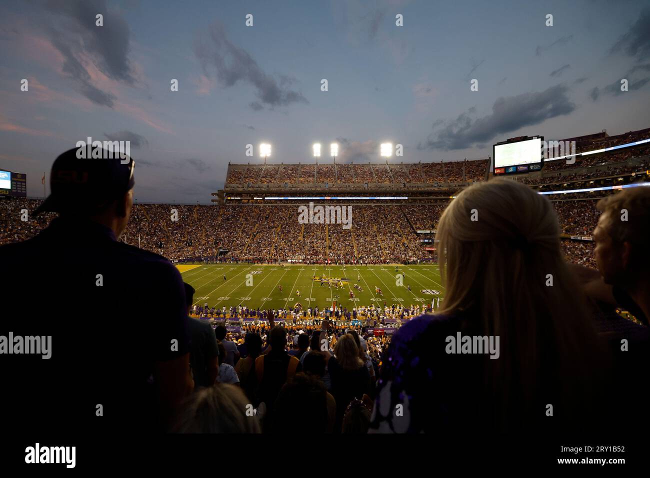 LSU's Tiger Stadium in a general "GV" midfield view from the upper ...