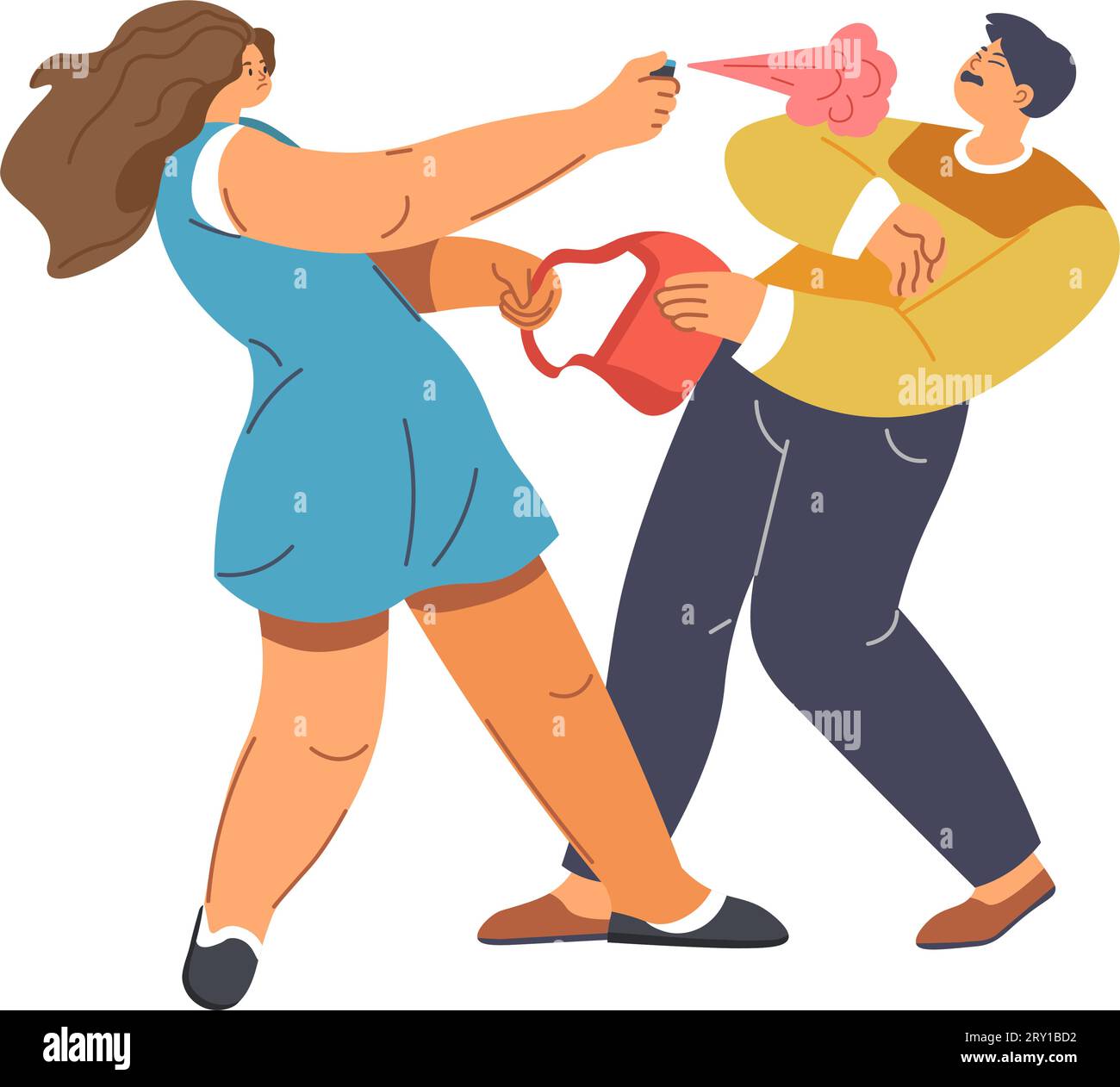 Woman female girl self defense Stock Vector Images - Alamy