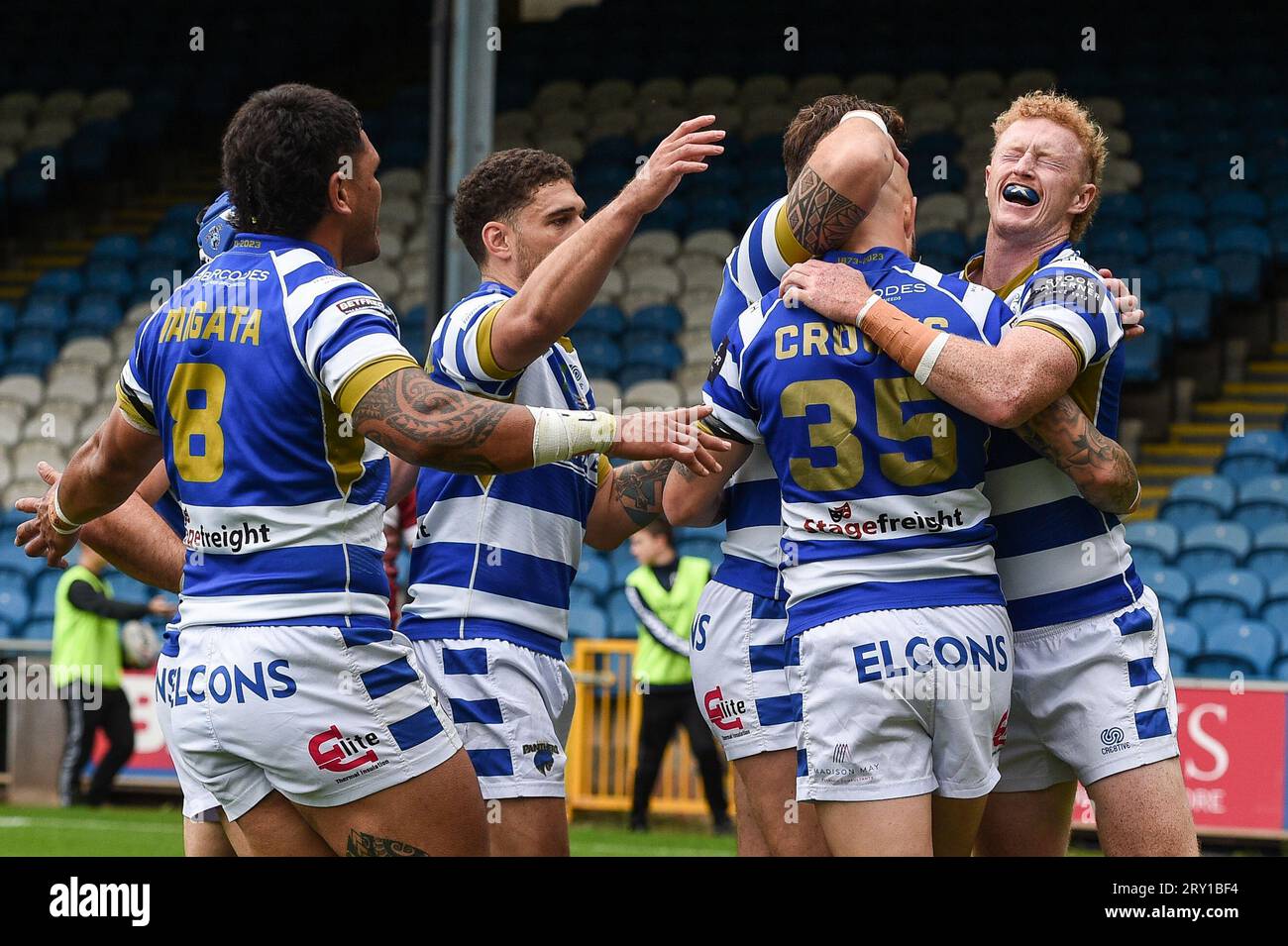 Halifax, England - 24th September 2023 Ben Crooks of Halifax Panthers ...