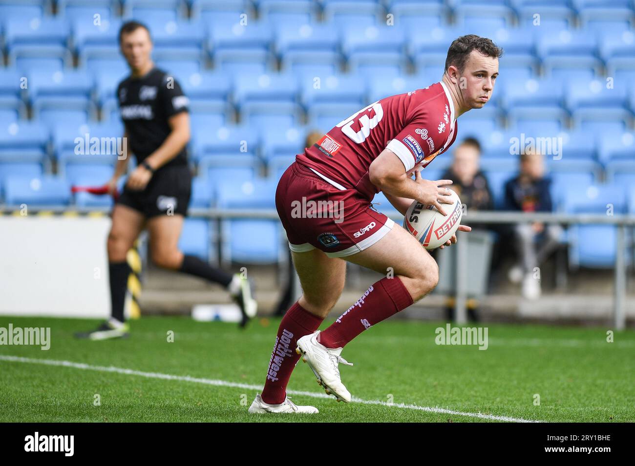 Halifax, England - 24th September 2023 Robbie Butterworth of Swinton ...