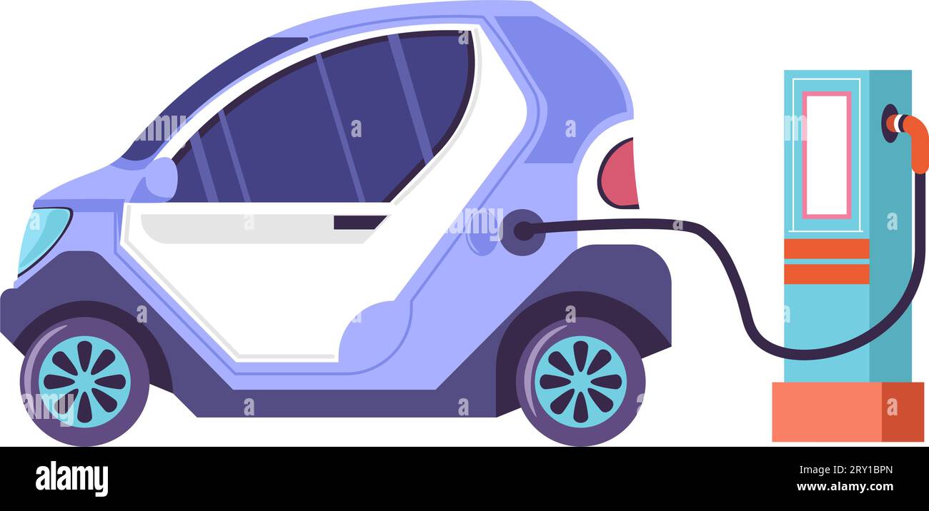 Eco transport means, riding electrical car vector Stock Vector Image ...