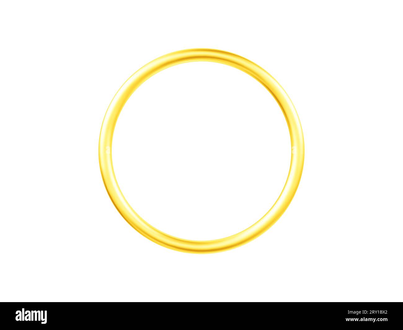 Gold ring isolated on white background. 3d illustration. Single object ...