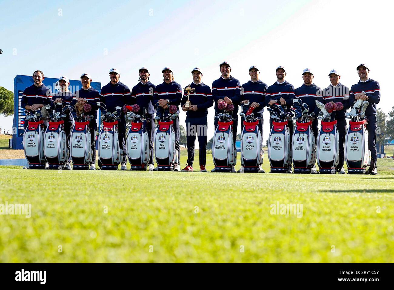 September 28, 2023, ROME, ITALY: (L-R) US golfer, Patrick Cantlay, US ...