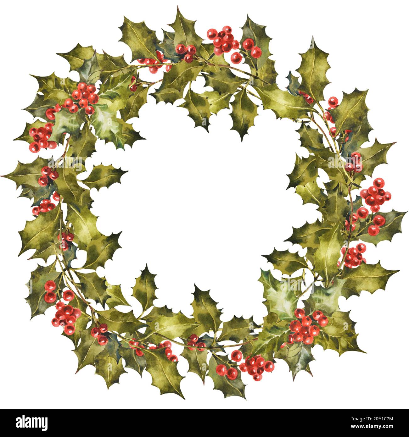 Christmas wreath beautiful poinsettia Cut Out Stock Images & Pictures ...